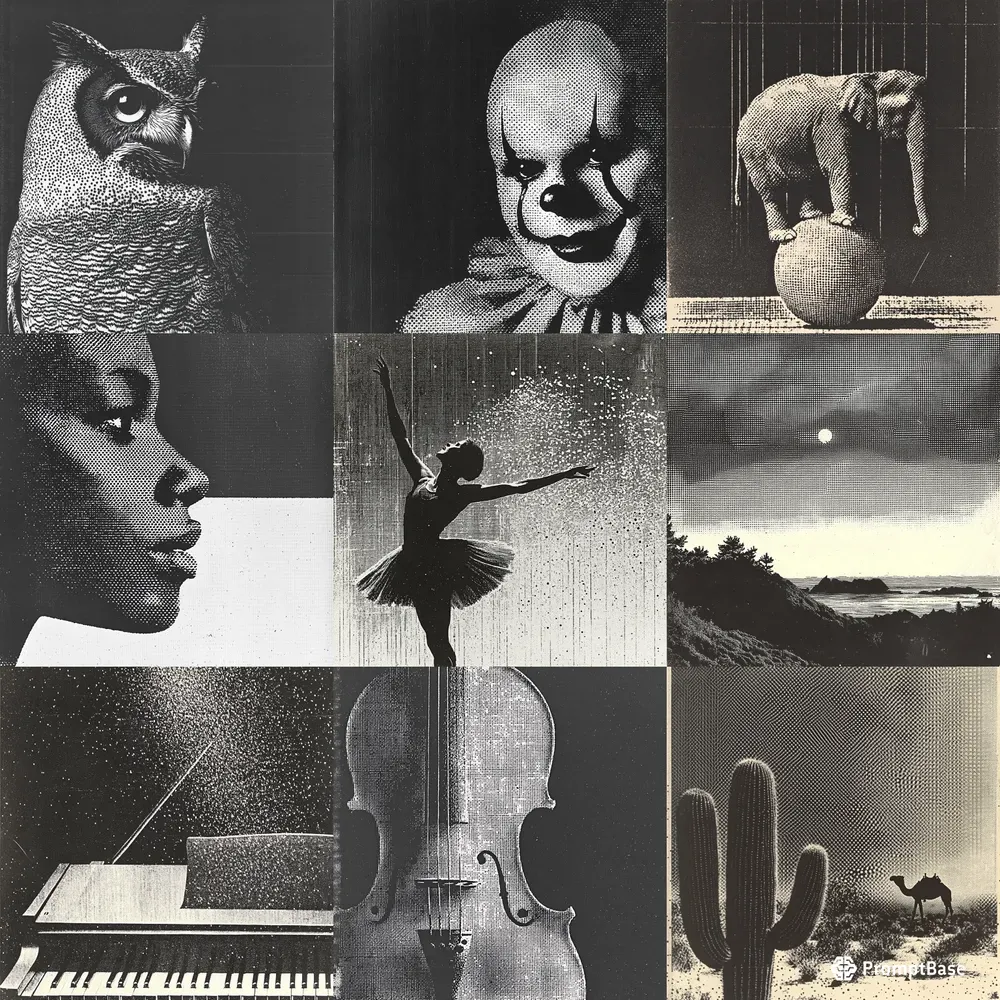 Grainy Texture Vintage Album Covers Midjourney Prompt | PromptBase