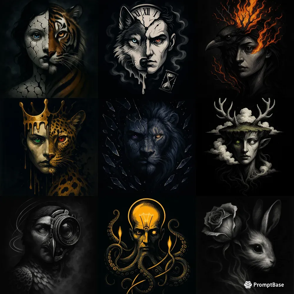 Mystical Hybrid Creature Portraits ChatGPT Image Prompt | PromptBase