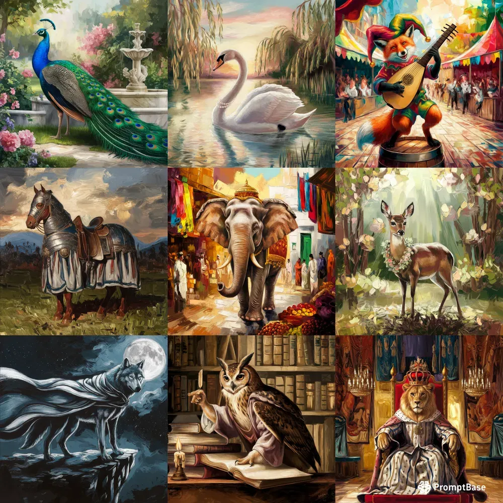 Renaissance Animal Portraits Ideogram Prompt | PromptBase