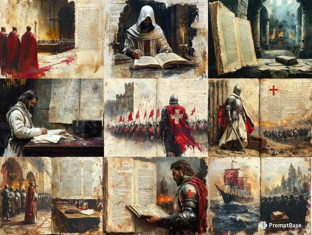 Grandeur Of Knight Templar Junk Journals Midjourney Prompt | PromptBase