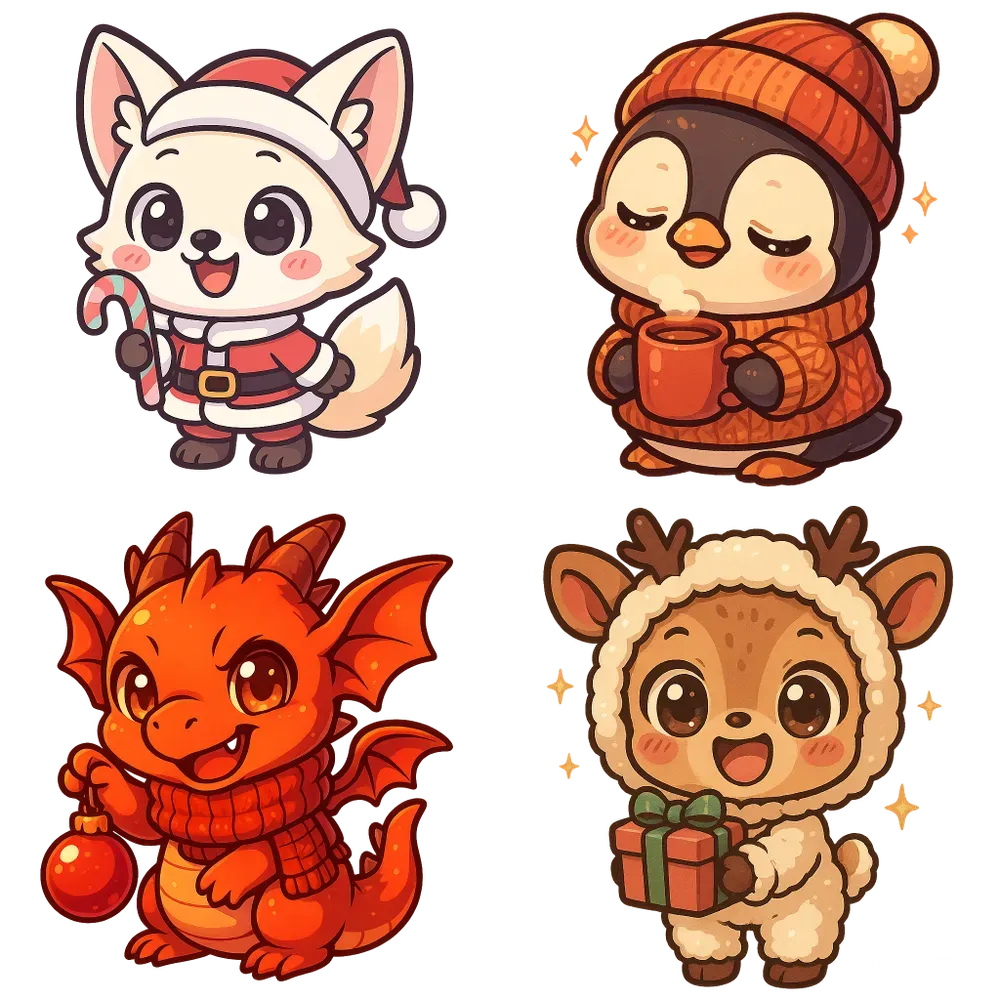 Chibi Christmas Character Makers ChatGPT Image Prompt | PromptBase