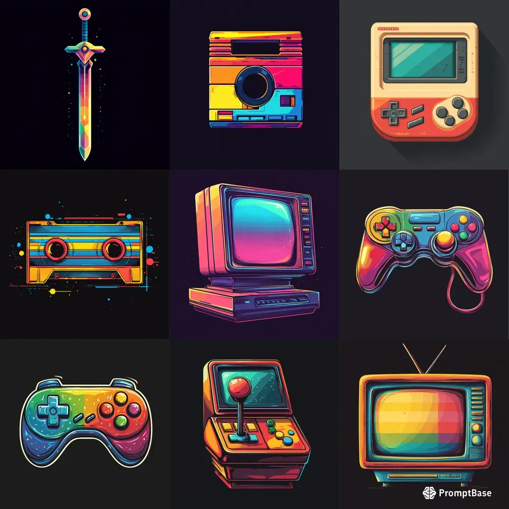 Retro Pixel Vector Designs Midjourney Prompt | PromptBase