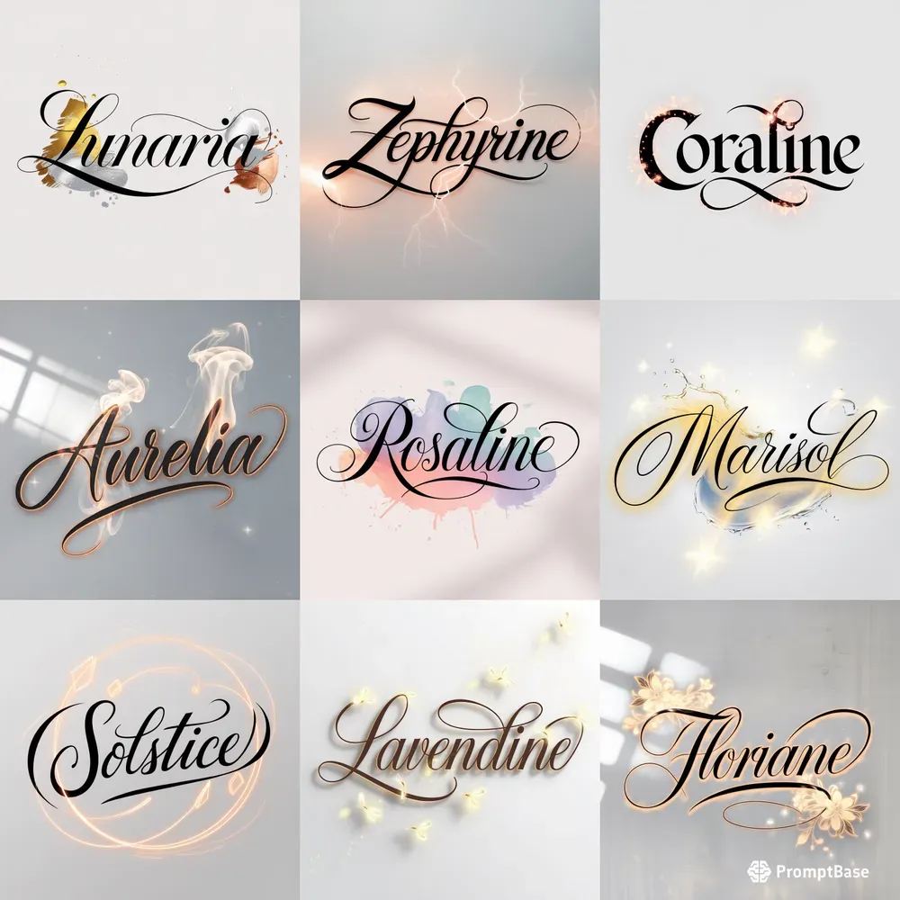 Aesthetic Calligraphy Fonts Ideogram Prompt | PromptBase