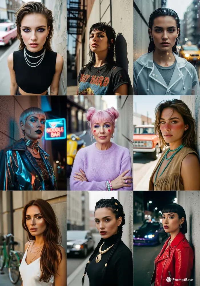 Y2k Cinematic Edge Portraits Imagen Prompt | PromptBase