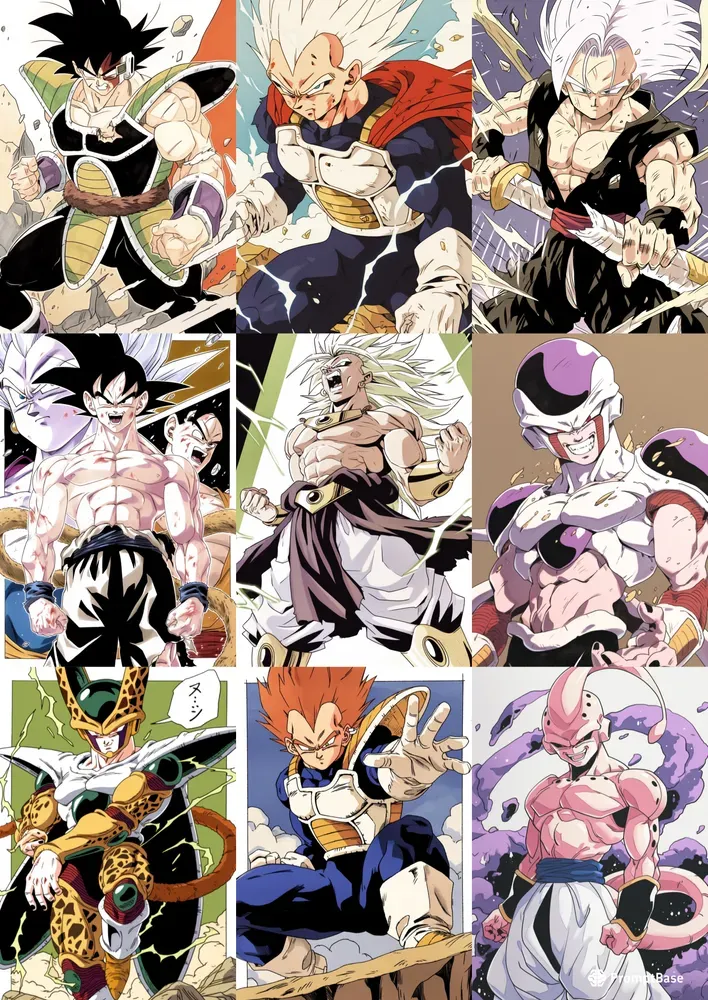Dbz Manga Panels Vintage Japanese Midjourney Prompt | PromptBase