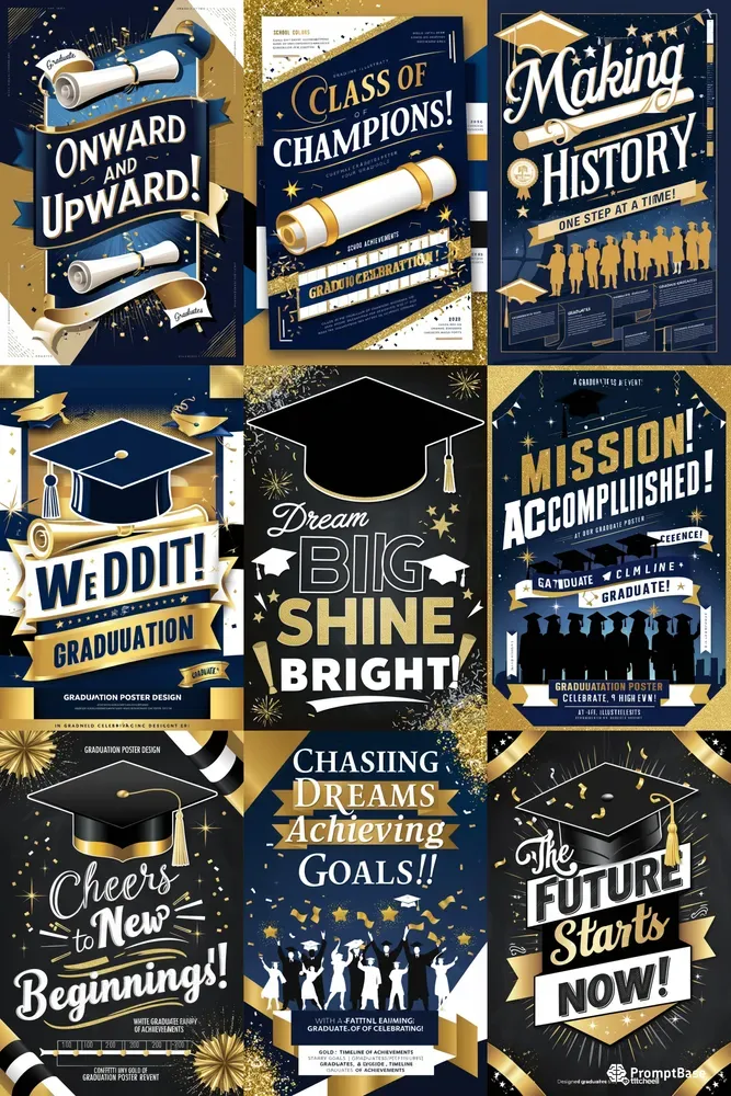 Celebratory Graduation Poster Designs Leonardo Ai Prompt | PromptBase