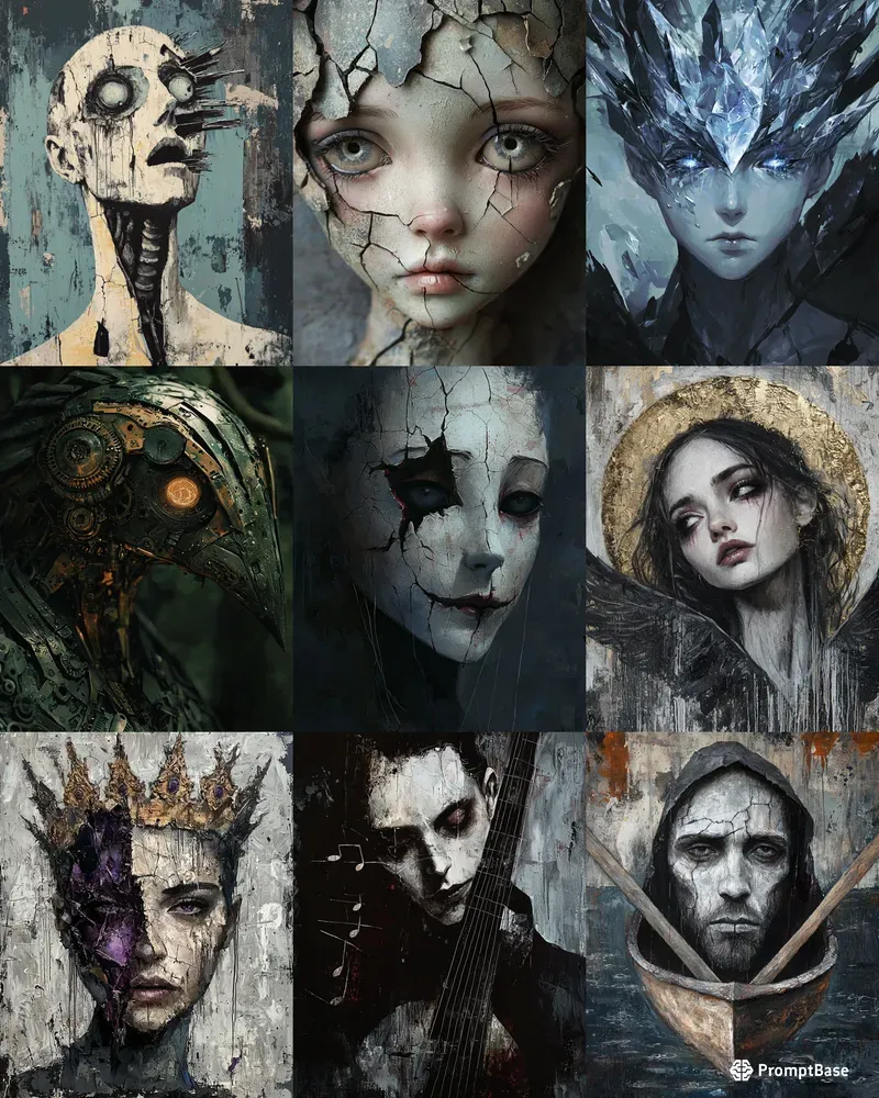 Gothic Surreal Melancholy Portraits Midjourney Prompt | PromptBase