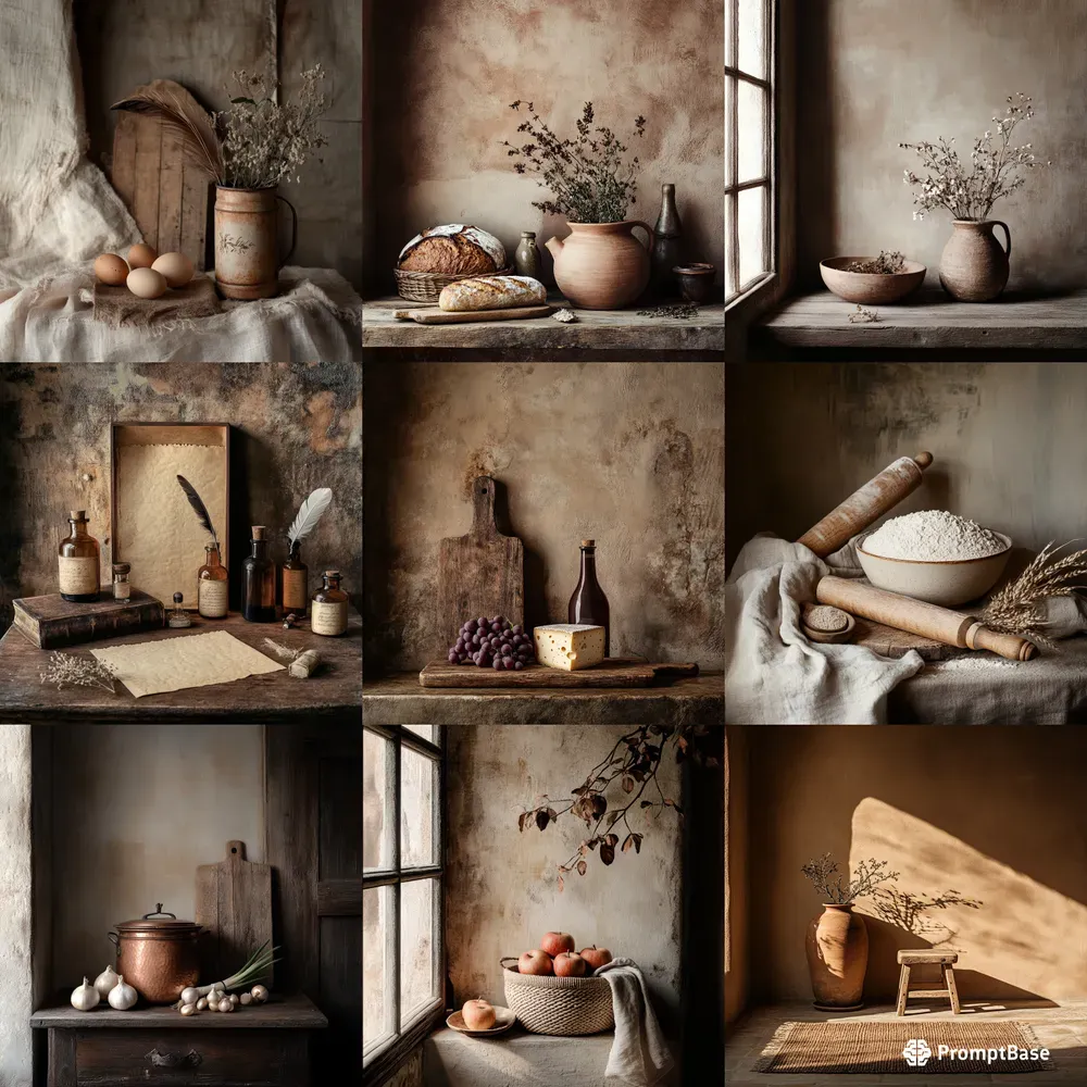 Rustic Farmhouse Still Life Photography Midjourney Prompt | PromptBase
