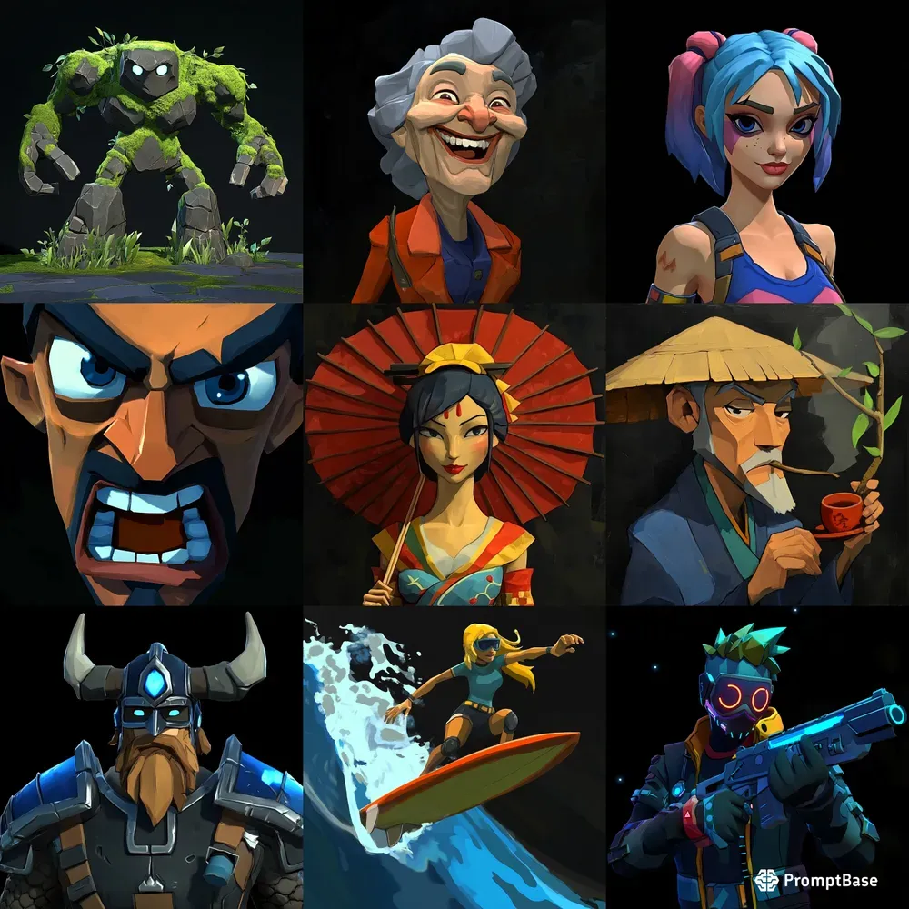 Pseudo 3D Characters Arcane Style Midjourney Prompt | PromptBase