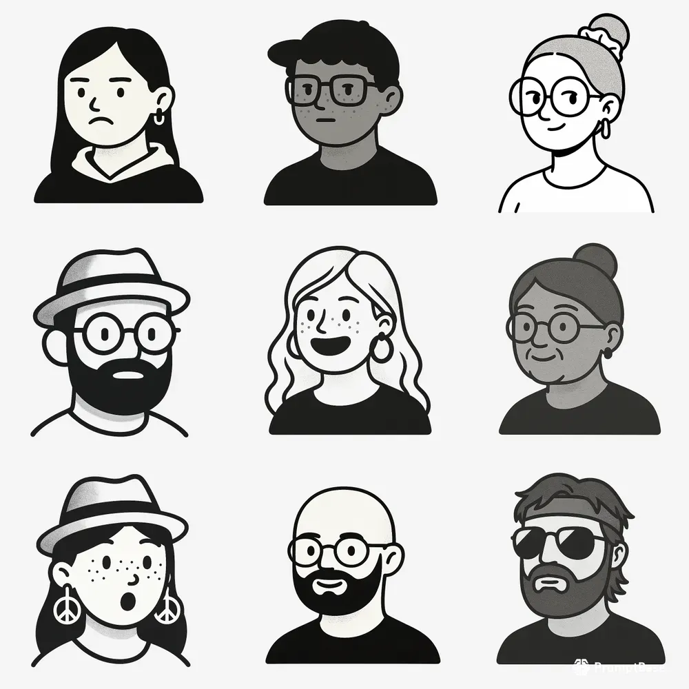 Customisable Notion Style Avatars ChatGPT Image Prompt | PromptBase