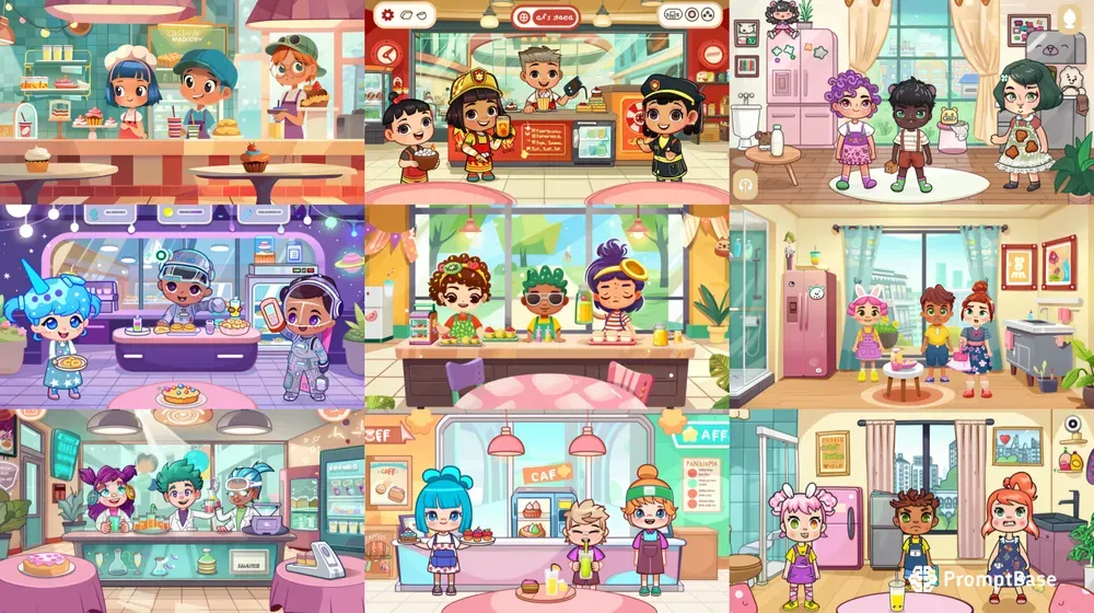 Toca Boca Life Scenes Packs Midjourney Prompt | PromptBase