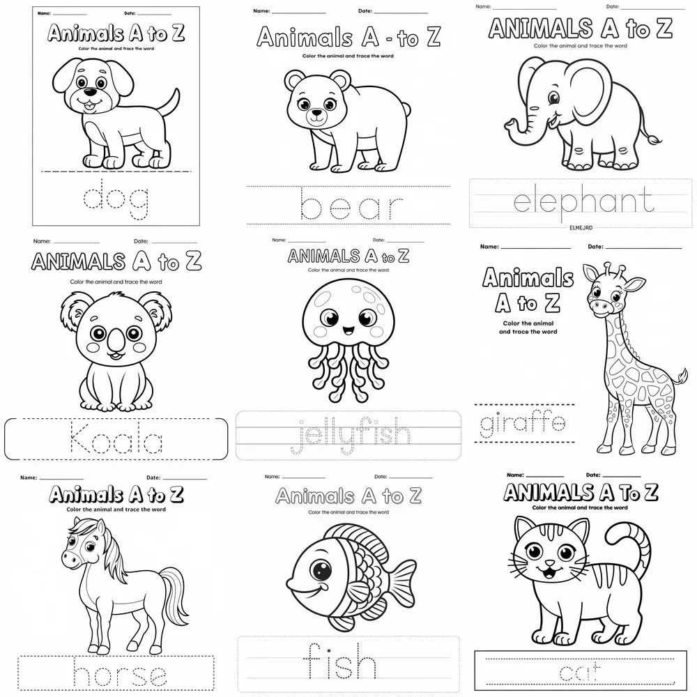 Alphabet Tracing Worksheets For Kids Ideogram Prompt | PromptBase