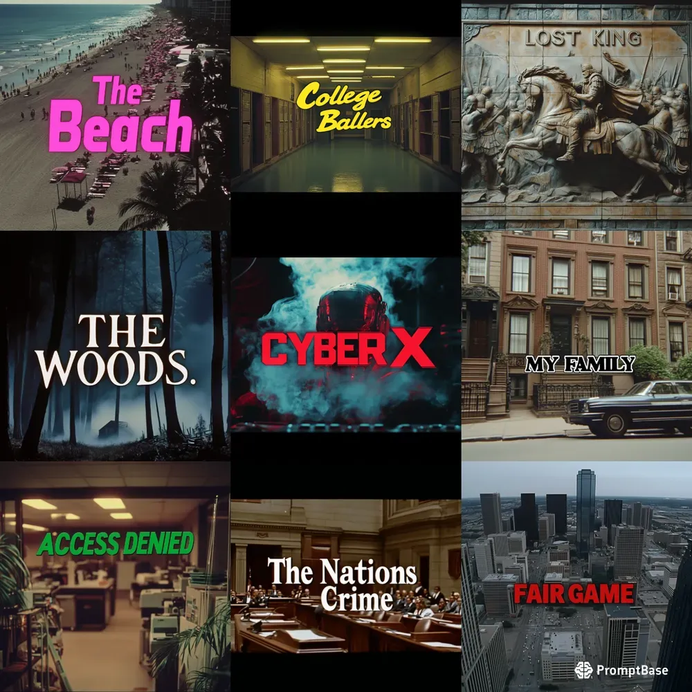 Retro Movie Opening Title Sequences Midjourney Prompt | PromptBase