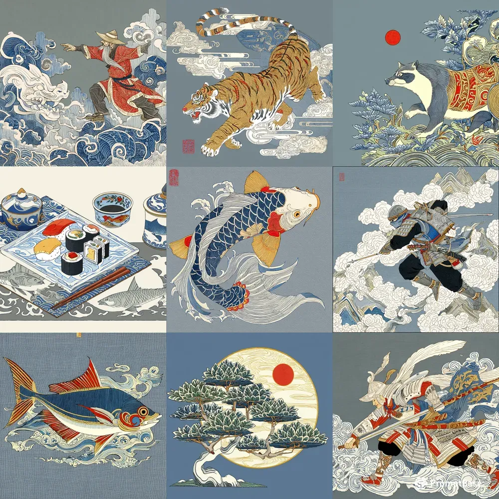 Japanese Ukiyoe Woodblock Art Midjourney Prompt | PromptBase