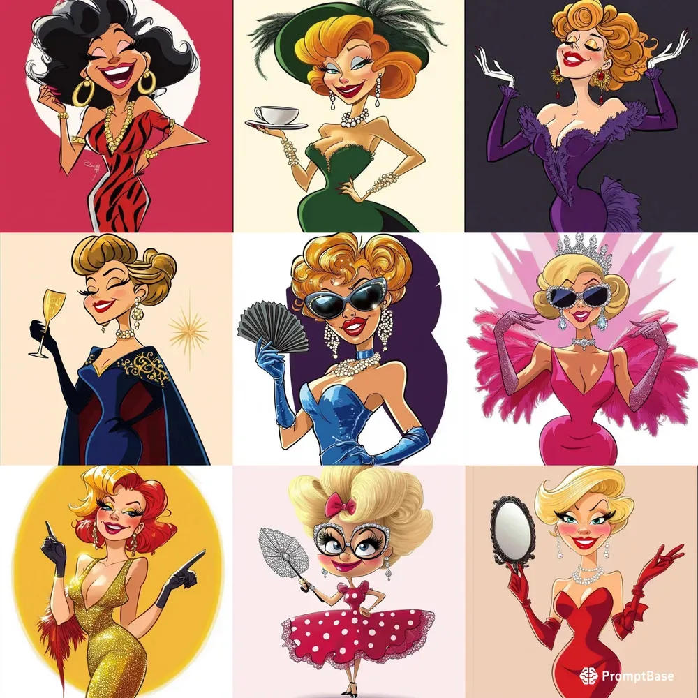 Cartoon Diva Collections Midjourney Prompt | PromptBase