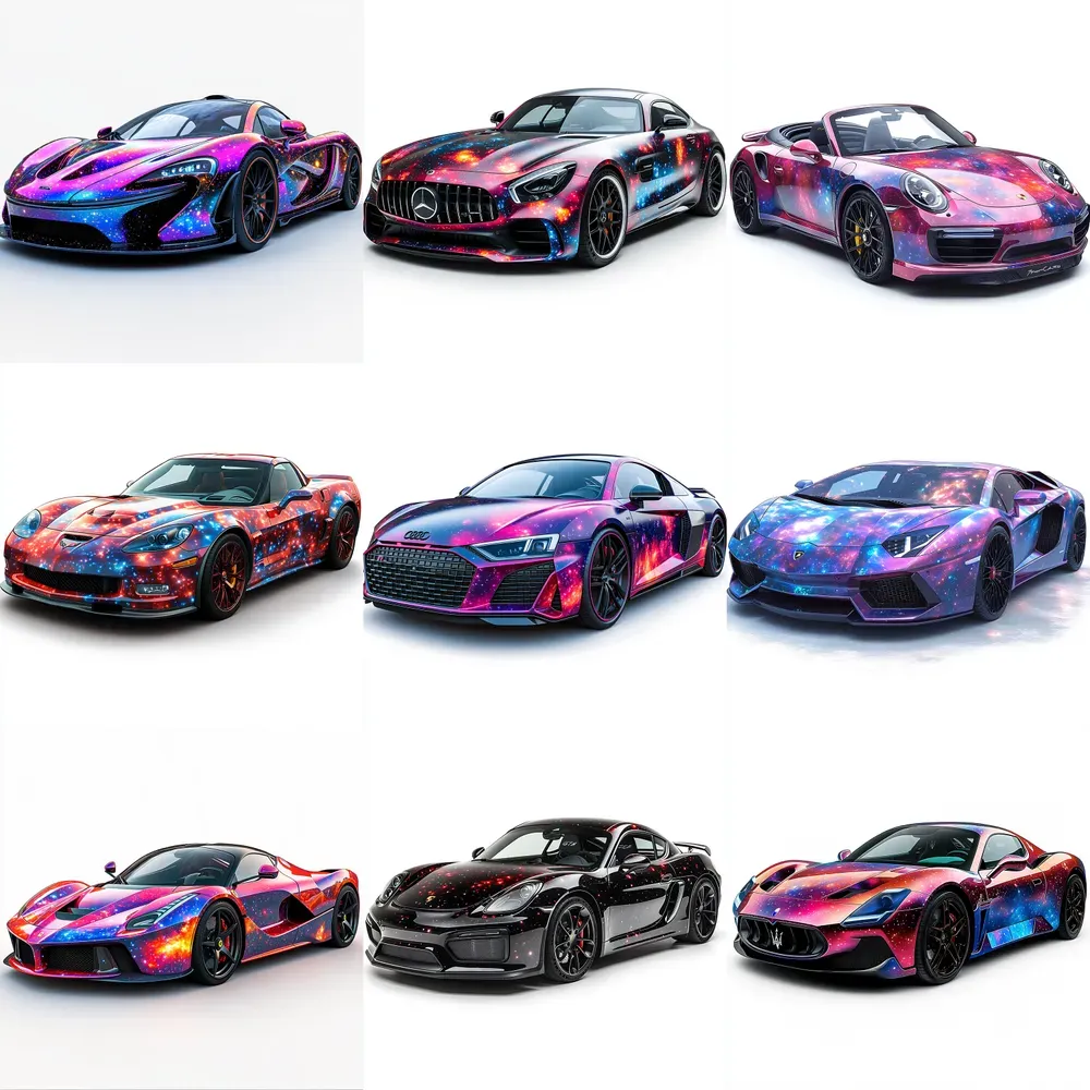 Cosmic Sports Car Symbols Midjourney Prompt | PromptBase