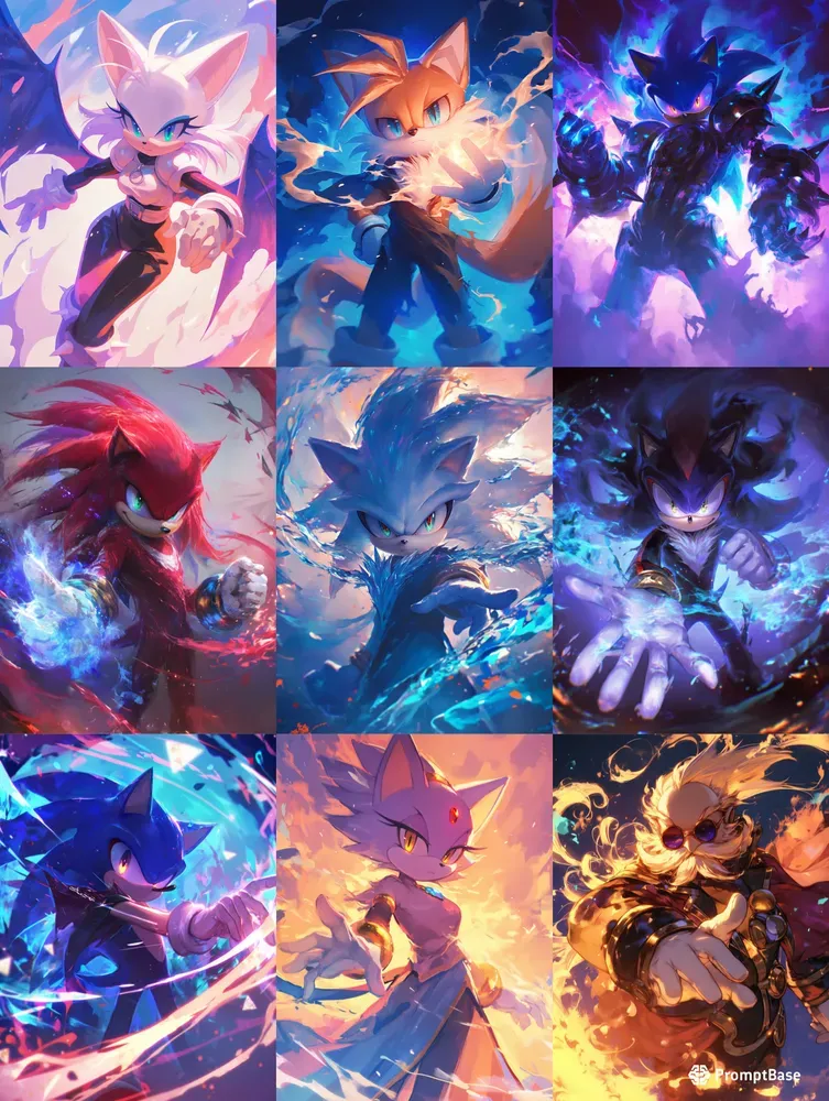 Sonic Fantasy Character Designs Midjourney Prompt | PromptBase