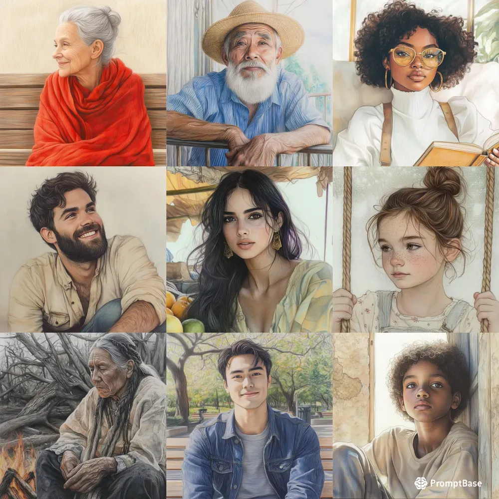 Transformations Of Photos Into Drawings Midjourney Prompt | PromptBase