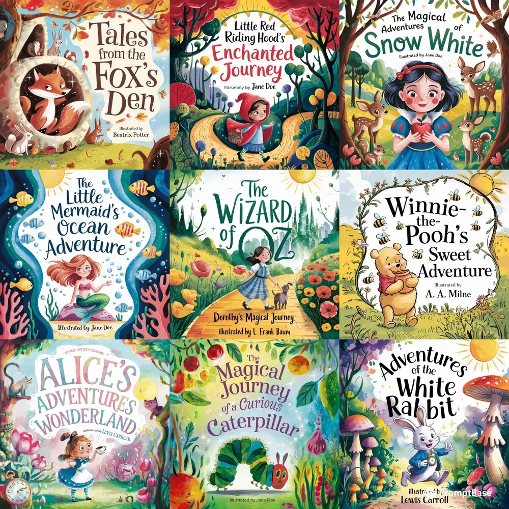 Kdp Whimsical Storybooks Covers For Kids Ideogram Prompt | PromptBase