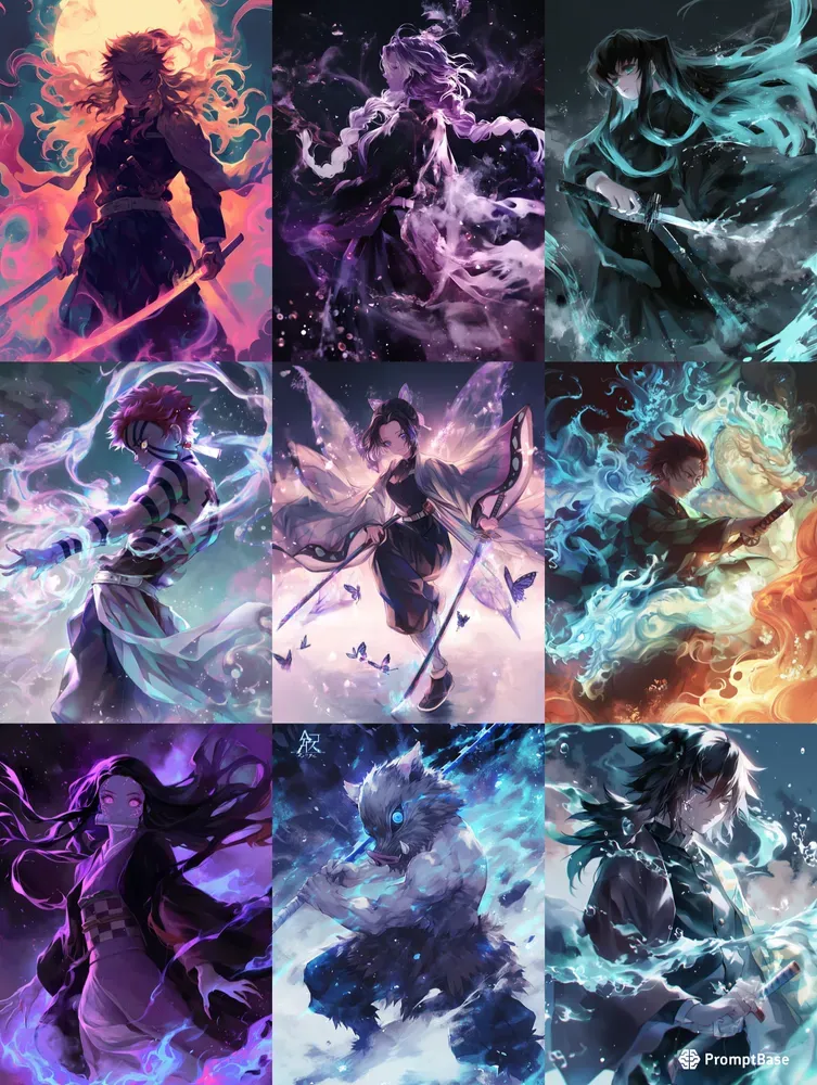 Fantasy Demon Slayer Legends Midjourney Prompt | PromptBase