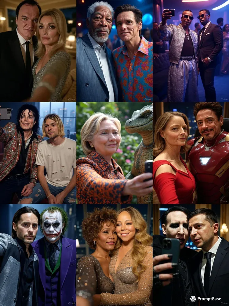 Celebrity Selfies Grok Image Prompt | PromptBase