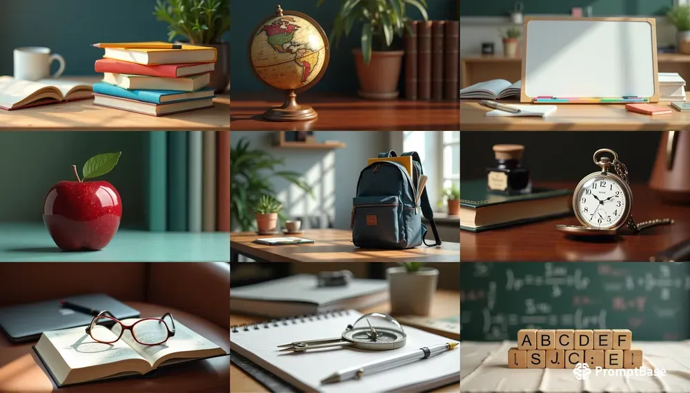 Realistic Study Desk Photography FLUX Prompt | PromptBase