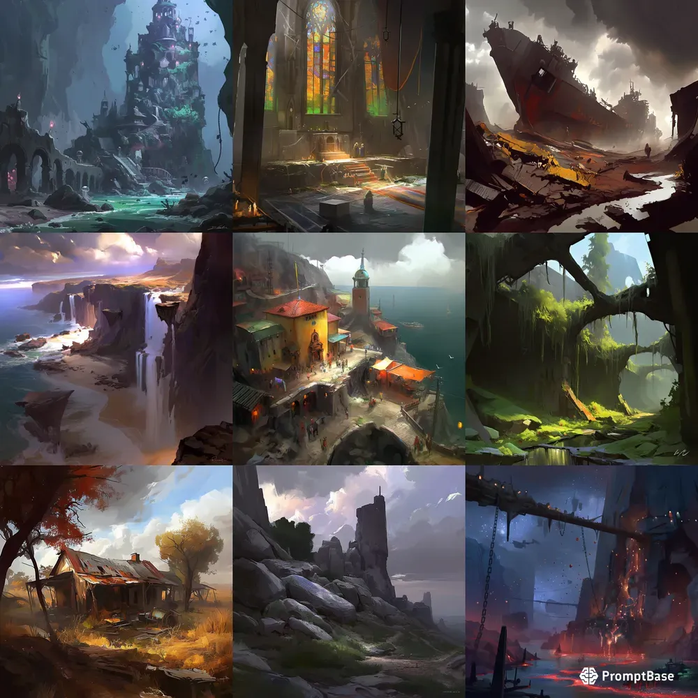 Cinematic Environmental Concept Art Midjourney Prompt | PromptBase