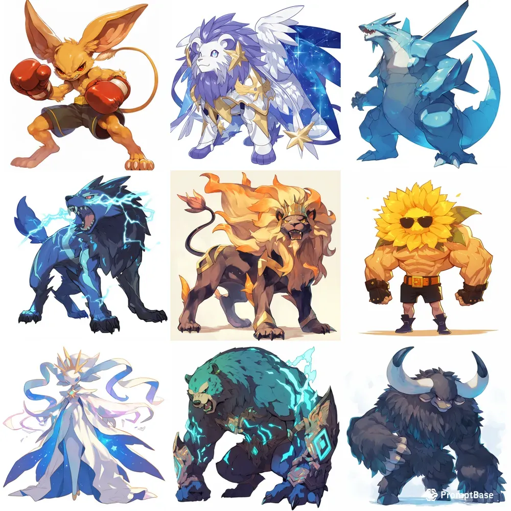 New Fakemon And Pokemon Designs Midjourney Prompt | PromptBase