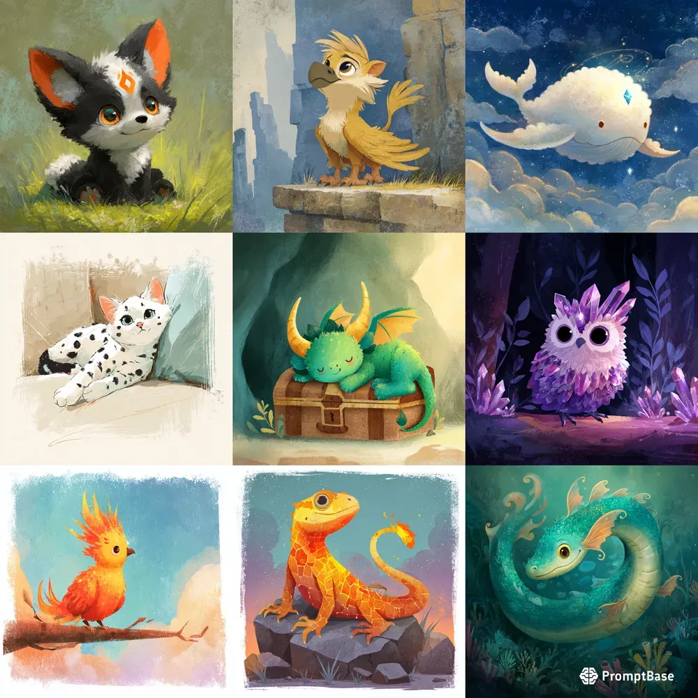 Adorable Fluffy Characters Midjourney Prompt | PromptBase