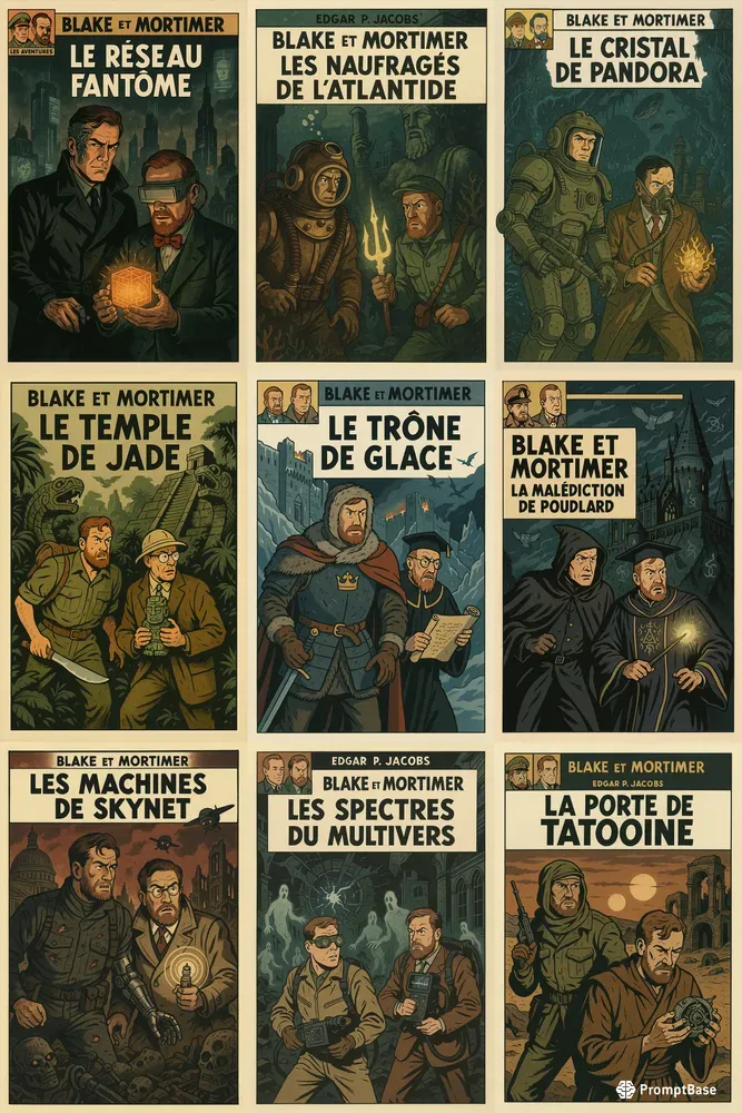 Blake And Mortimer Covers ChatGPT Image Prompt | PromptBase