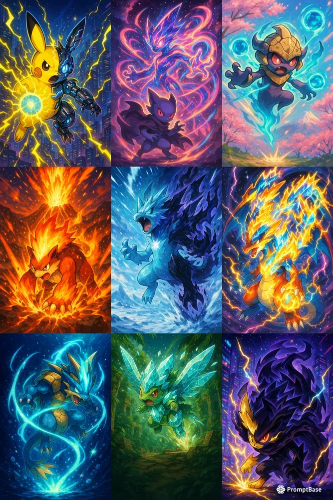 Epic Pokemon Evolution Art Generators ChatGPT Image Prompt | PromptBase