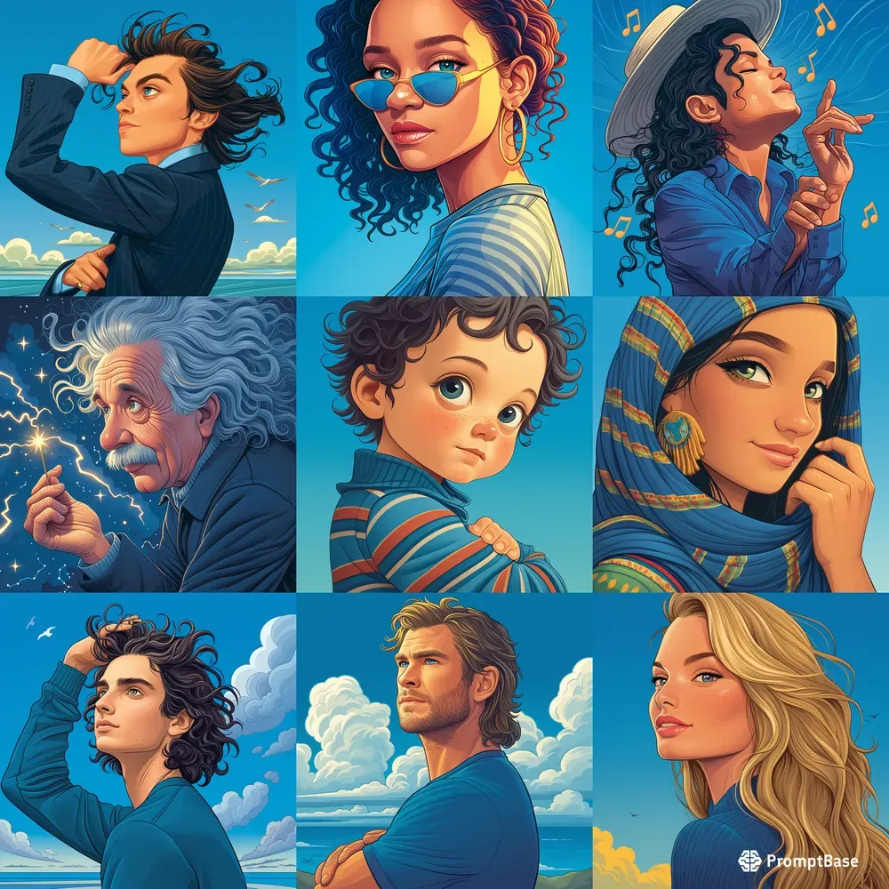 Stylized Model Portraits Midjourney Prompt | PromptBase