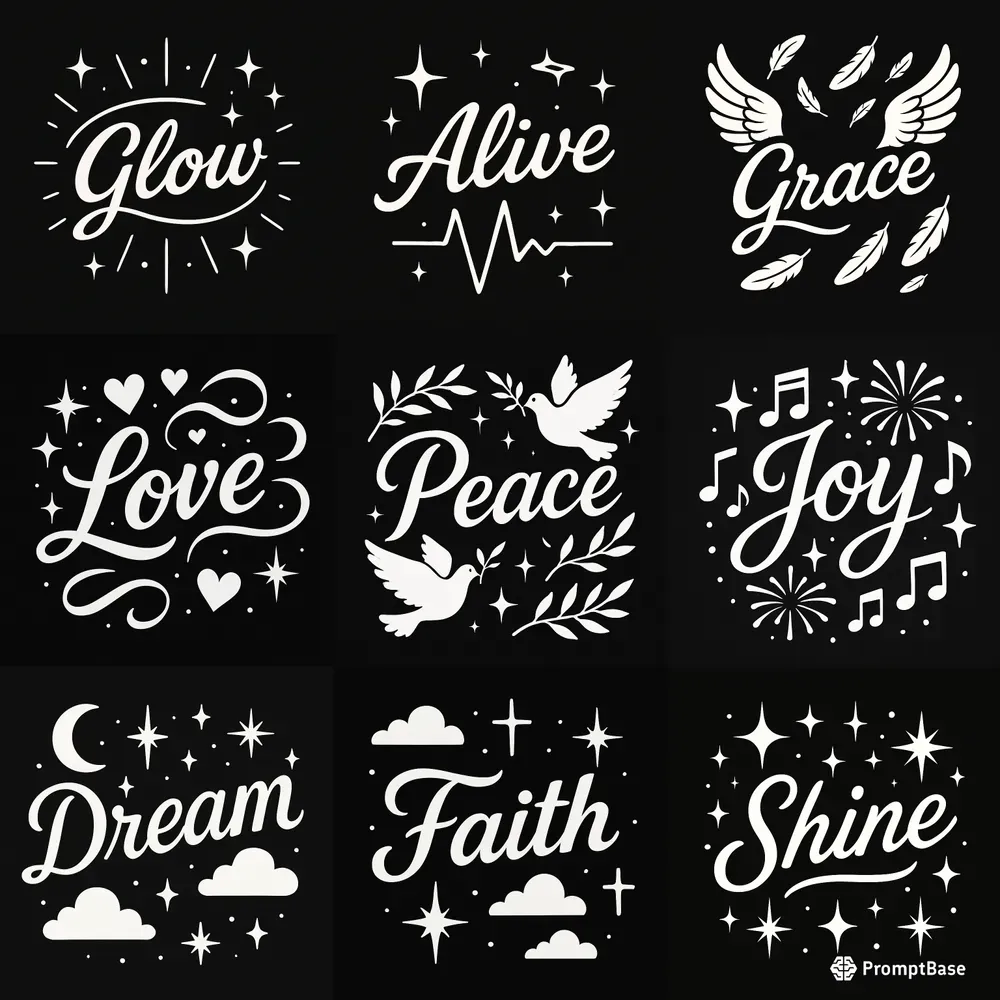 Cursive Word Art Tees ChatGPT Image Prompt | PromptBase