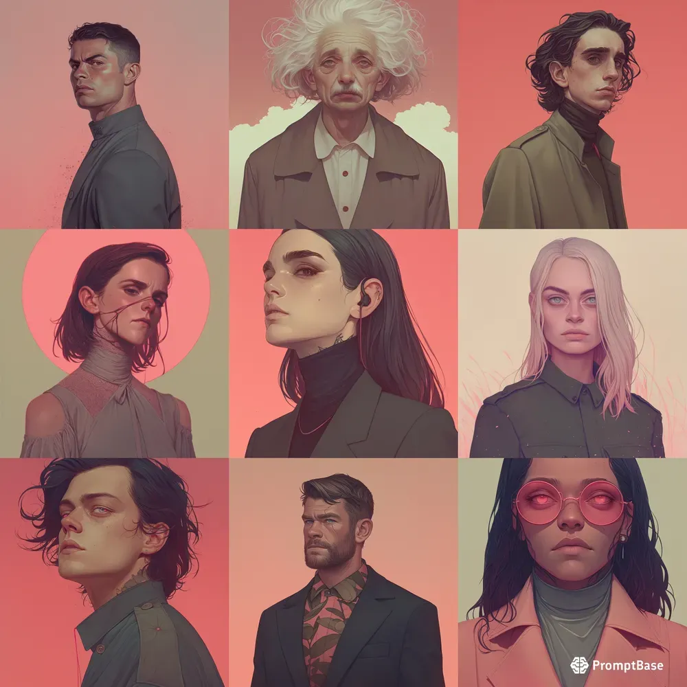 Elegant Digital Portrait Collections Midjourney Prompt | PromptBase