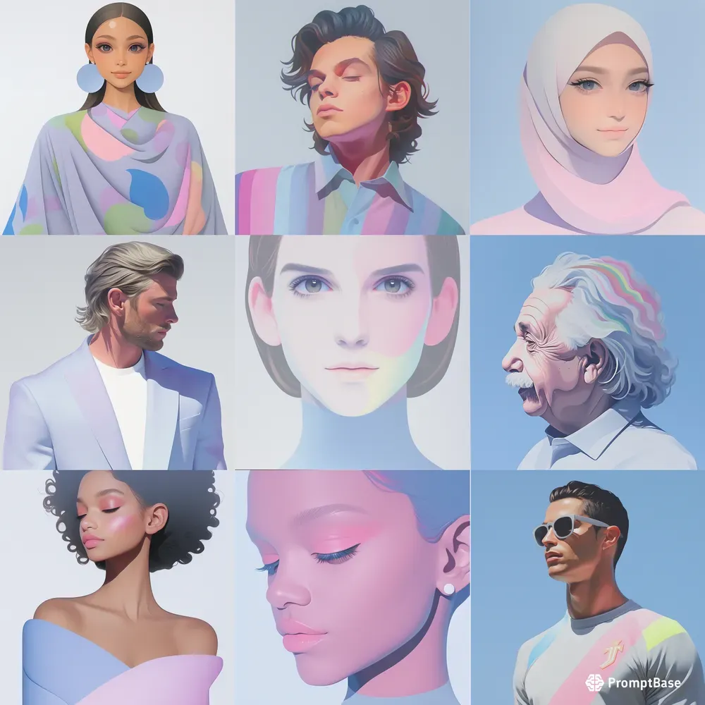 Stylized Digital Portraits Midjourney Prompt | PromptBase