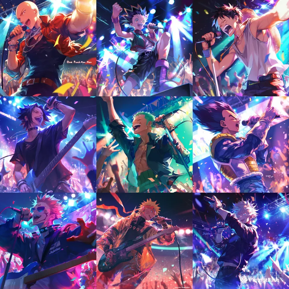 Rockstar Anime Characters Midjourney Prompt | PromptBase