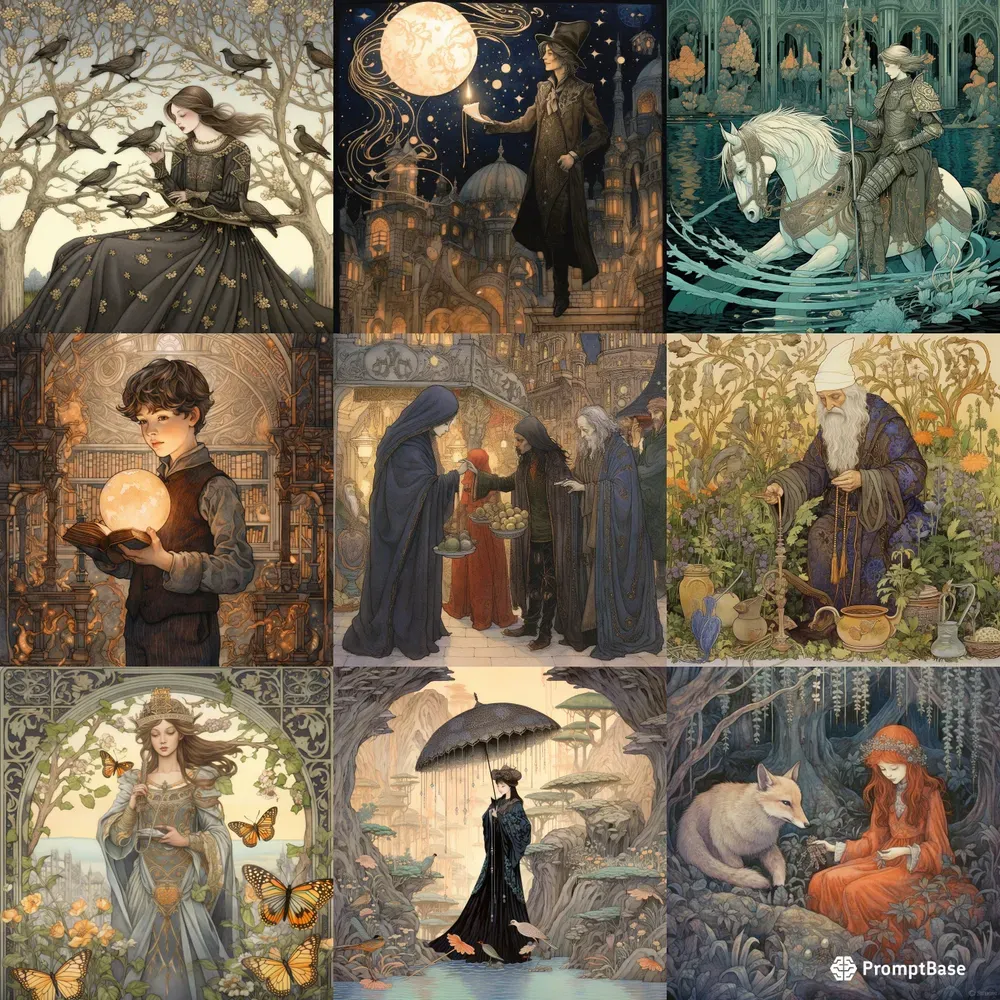 Timeless Elegance In Mythical Settings Midjourney Prompt | PromptBase