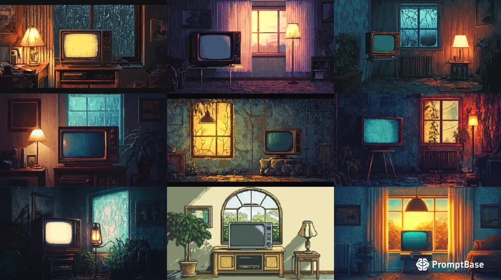 Cozy Retro Pixel Art Rooms Midjourney Prompt | PromptBase