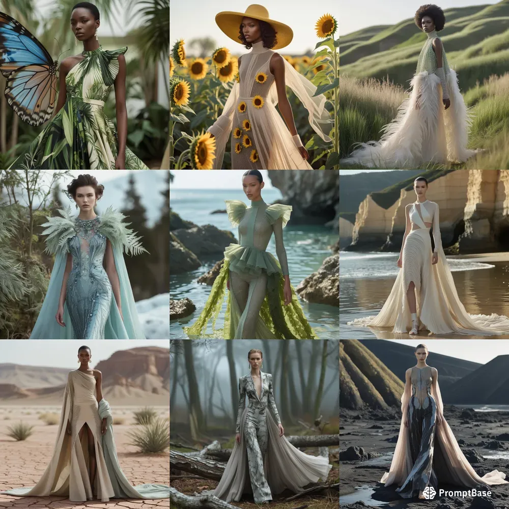 Nature Runway Editorials Leonardo Ai Prompt | PromptBase