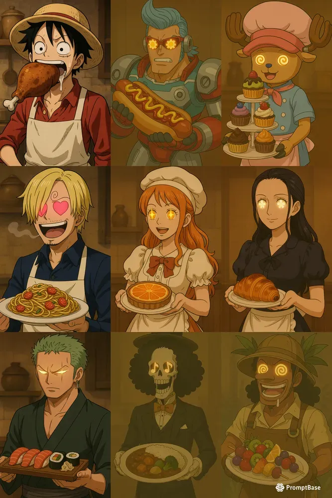 One Piece Chef Portraits ChatGPT Image Prompt | PromptBase