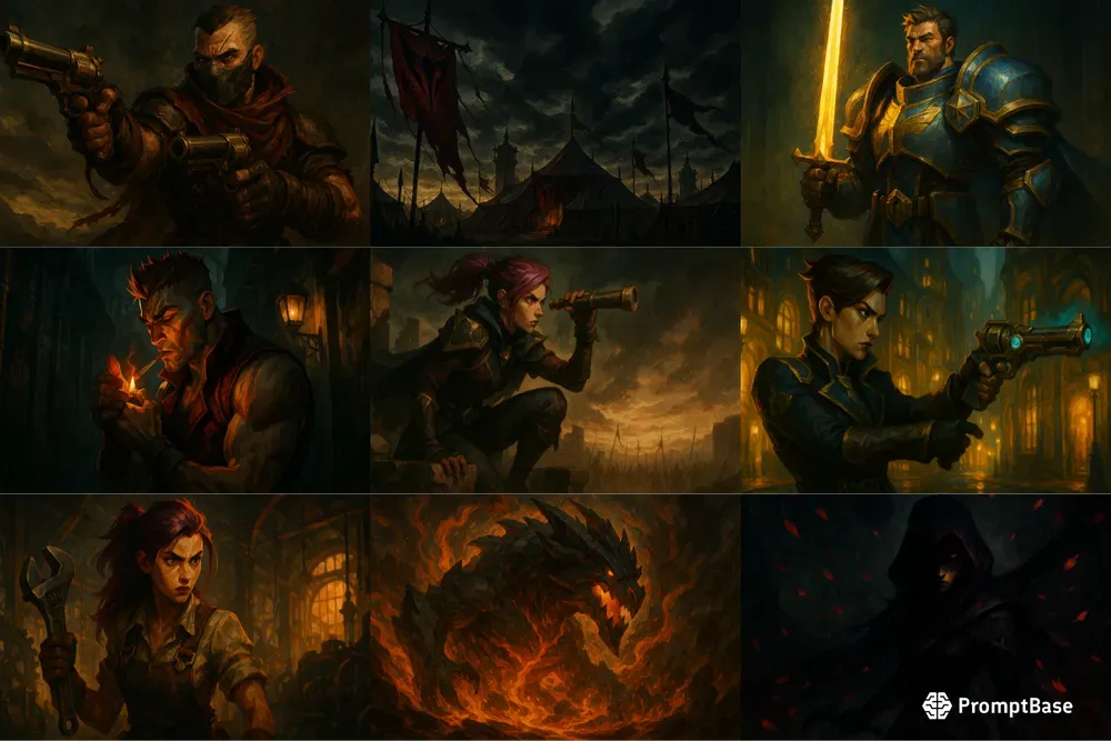 Arcane Visual Style Frames ChatGPT Image Prompt | PromptBase