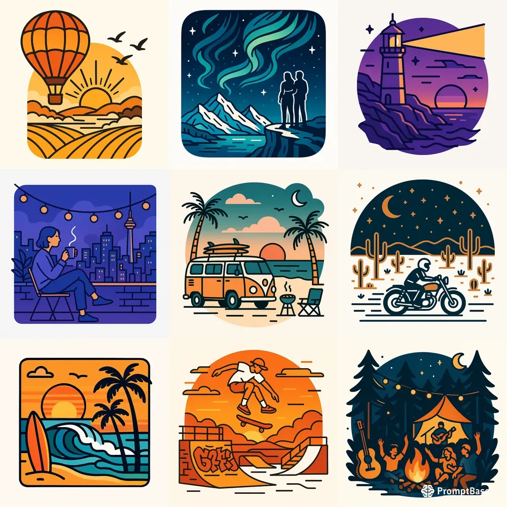 Adventure Vibes Vector Tshirt Designs ChatGPT Image Prompt | PromptBase
