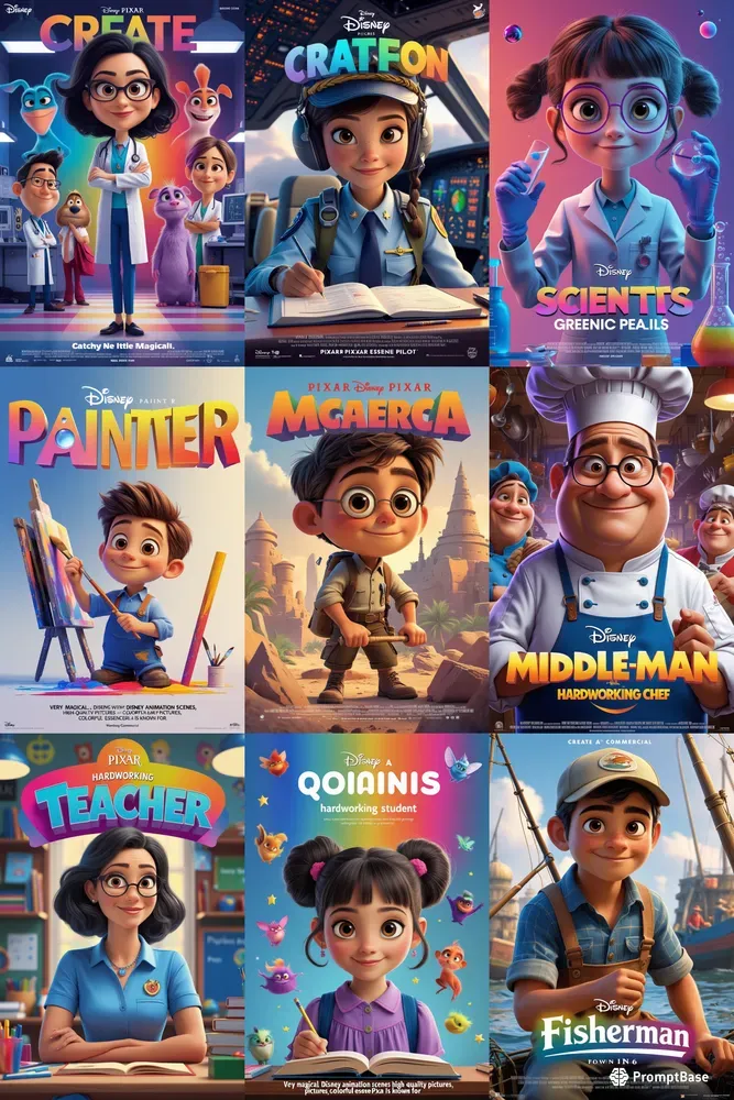 Disney Poster Profession Animations Leonardo Ai Prompt | PromptBase