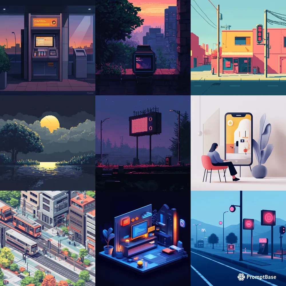 Accessible Pixel Art Ui Concepts Midjourney Prompt | PromptBase