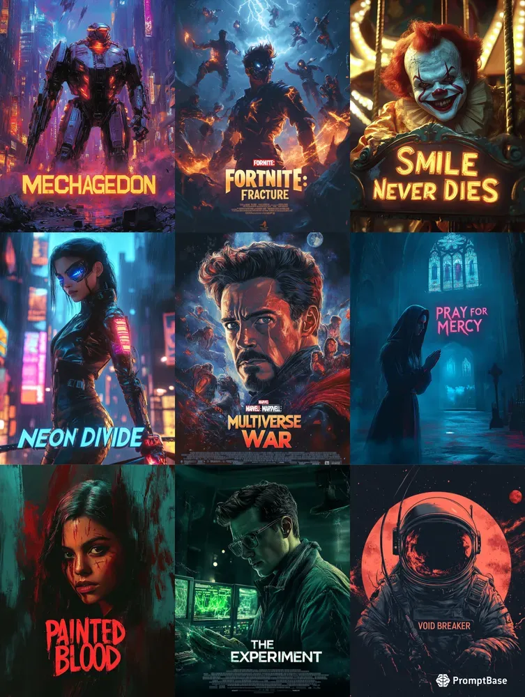 Insanity Poster Cinemas Midjourney Prompt | PromptBase