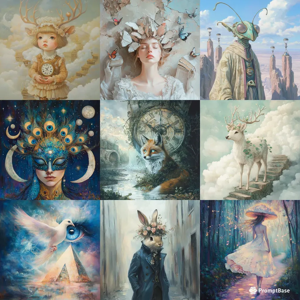 Dreamlike Portraits Of Inner Worlds Midjourney Prompt | PromptBase