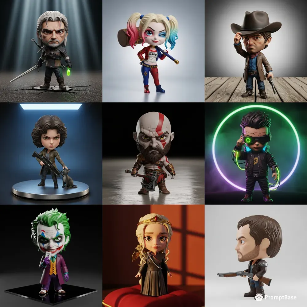 Collectible Pop Culture Icons Imagen Prompt | PromptBase
