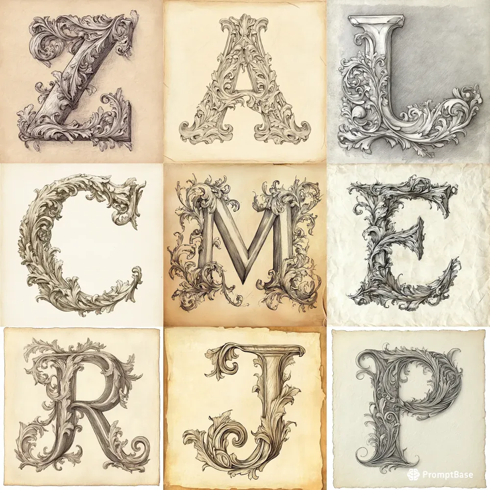 Leonardo Da Vinci Style Typography Midjourney Prompt | PromptBase