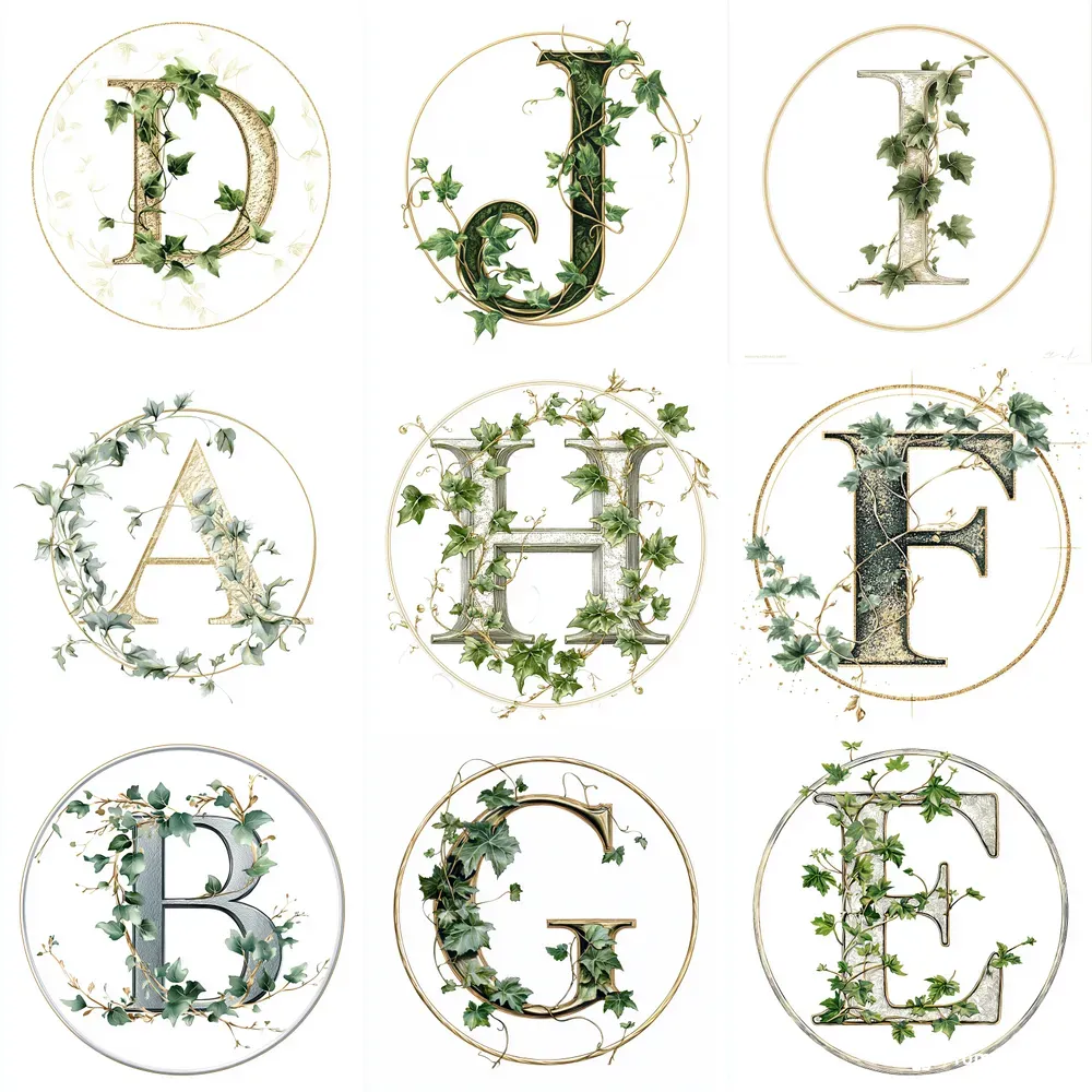 Botanical Monogram Elegances Midjourney Prompt | PromptBase