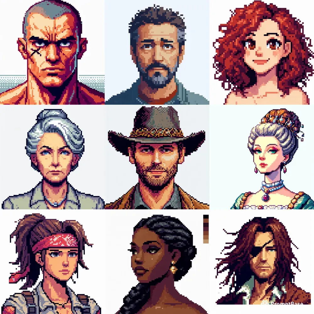 Pixel Art Portraits DALL·E Prompt | PromptBase